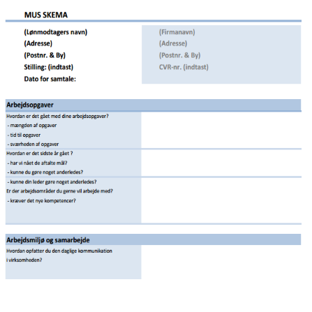 Gratis skabelon - MUS skema | Lønguiden